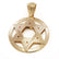 Interlocking Star of David Round Pendant with patterns 14K Gold ...