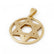 Interlocking Star of David Round Pendant with patterns 14K Gold ...