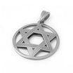 Interlocking Star of David Round Pendant with patterns 14K Gold ...