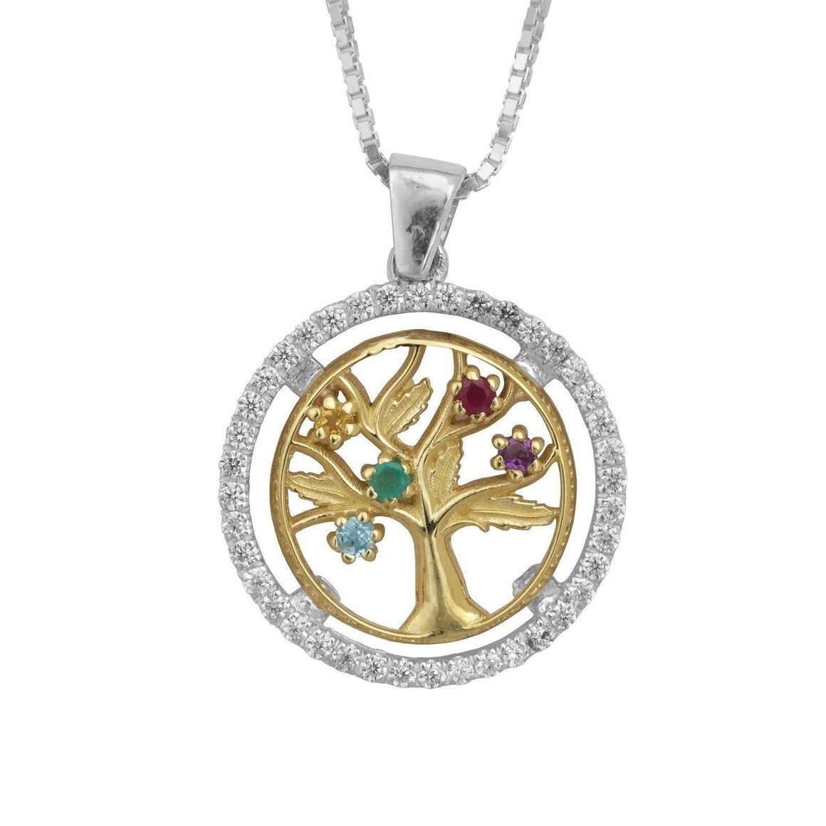 Gold silver and diamond Tree of Life Jewelry – bluewhiteshop